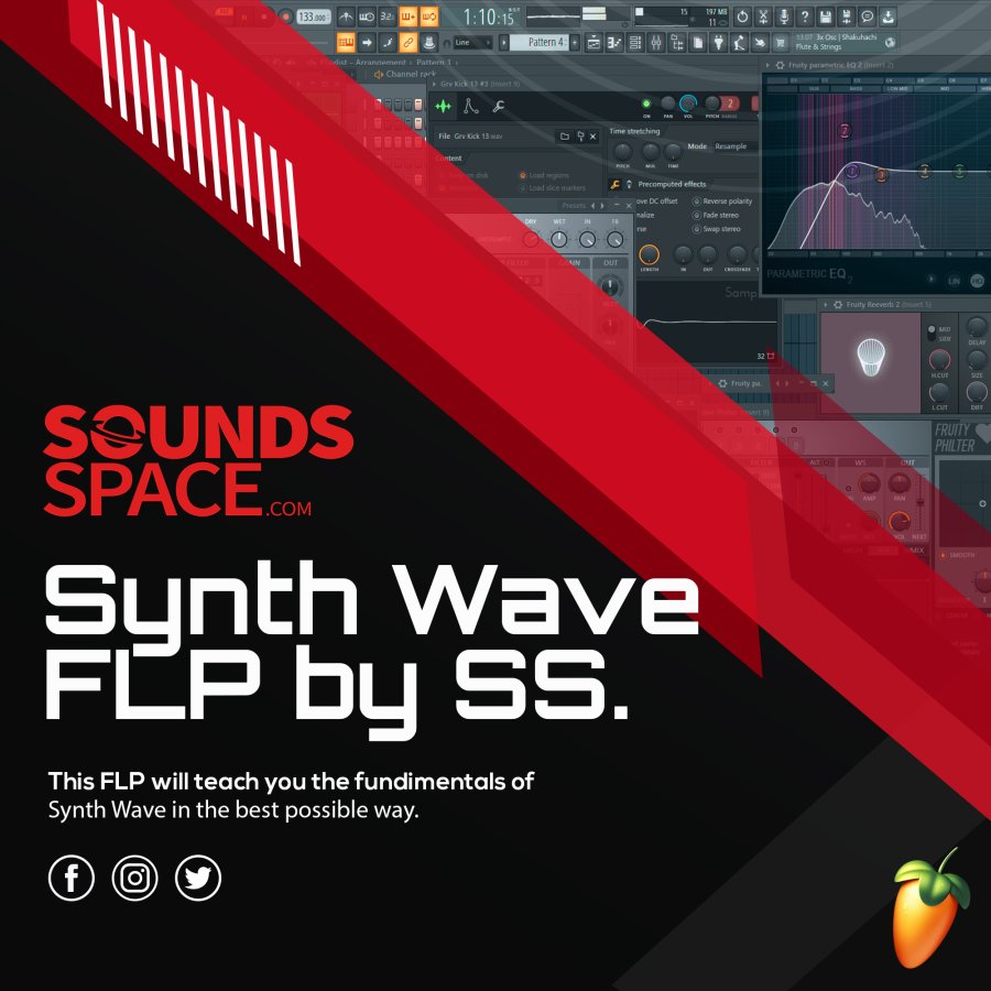 Sounds Space Synth Wave FLP 1, Sounds Space Synth Wave FLP 1 Sounds Space, SoundsSpace.com